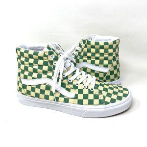 Vans | Shoes | Vans Sk8hi Checkerboard Light Mens Green High Top Canvas ...